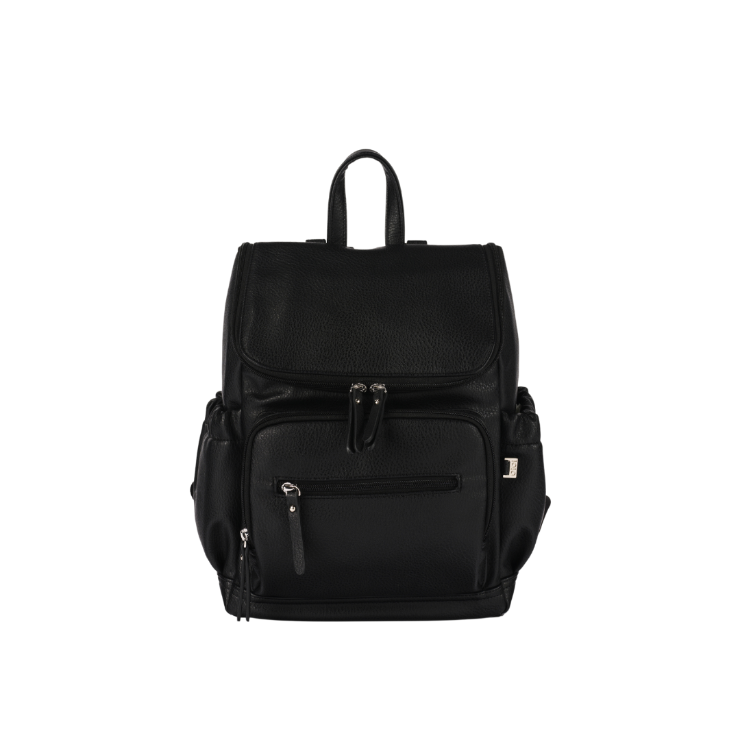 OIOI SIGNATURE MINI BACKPACK - BLACK VEGAN LEATHER – Active Baby co